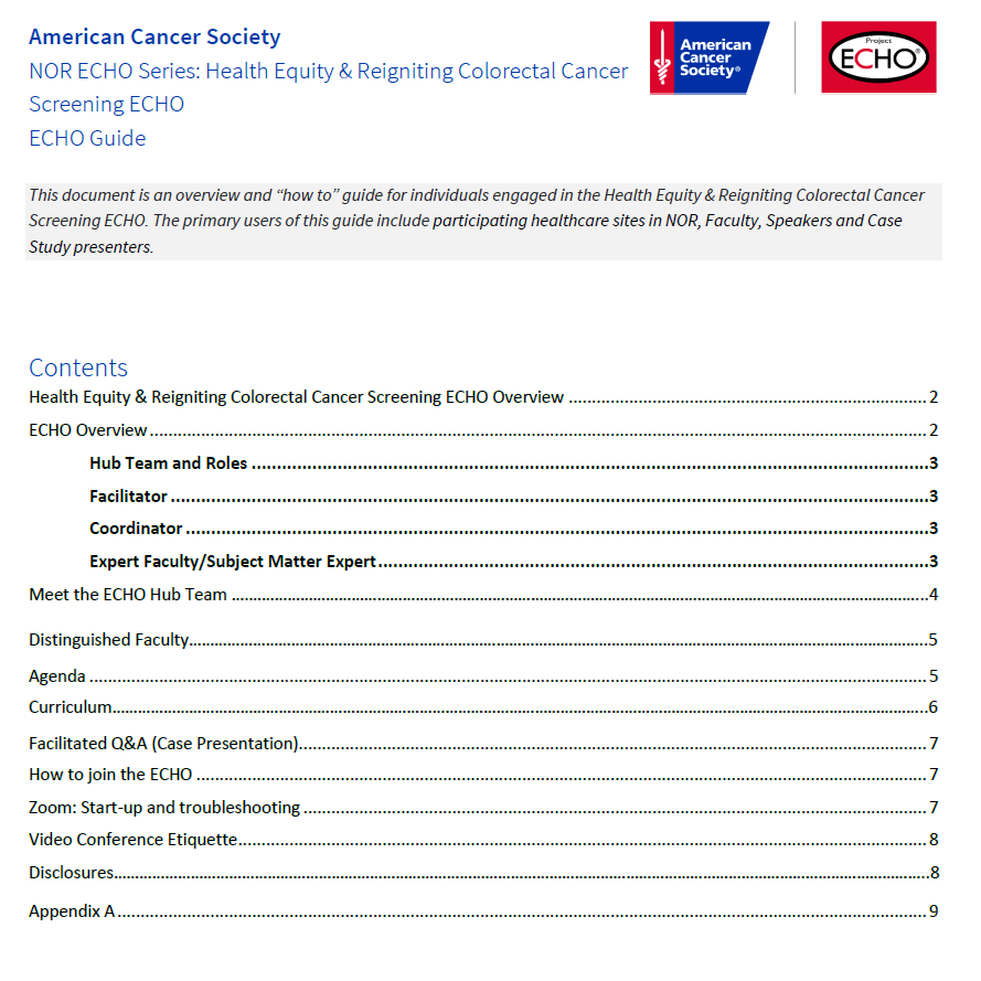 Health Equity and Reigniting Colorectal Cancer Screenings ECHO MN ...